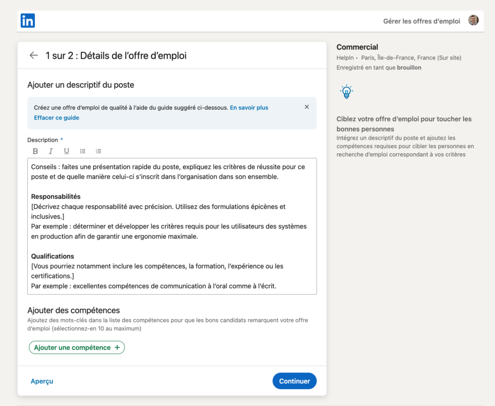 [Guide 2025] Comment poster une offre d’emploi sur Linkedin